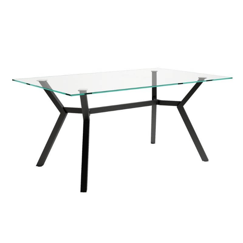 Mesa Comedor Rectangular Cristal Alborán 160 cm - Mobelcenter.es